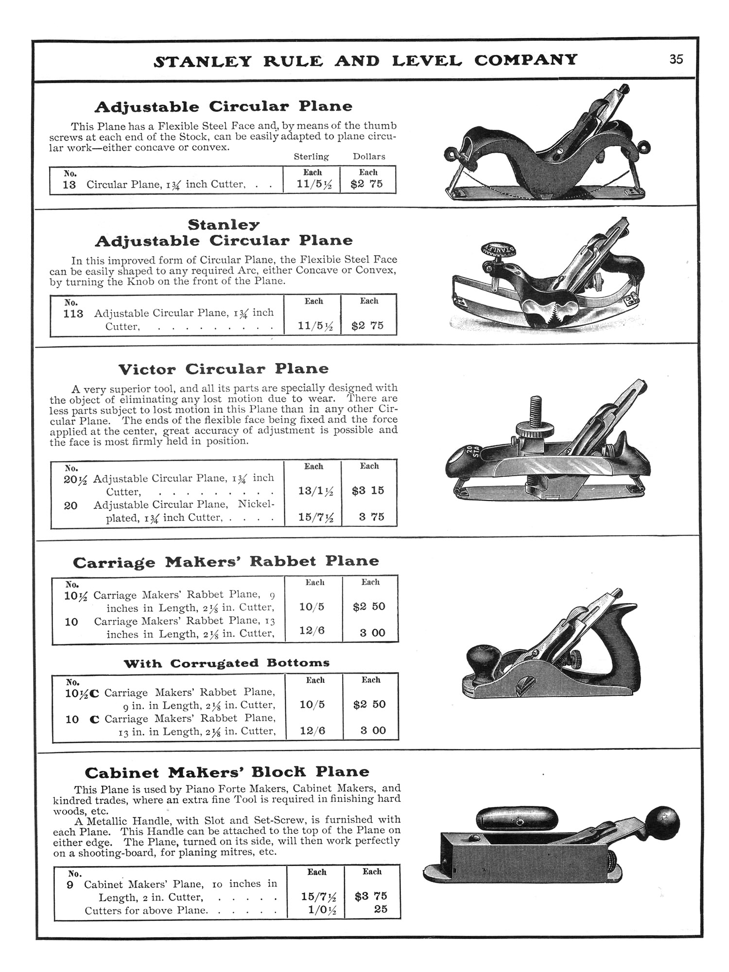 Stanley 1902 Catalog - Handplane Central Stanley 1902 Catalog - Handplane Central