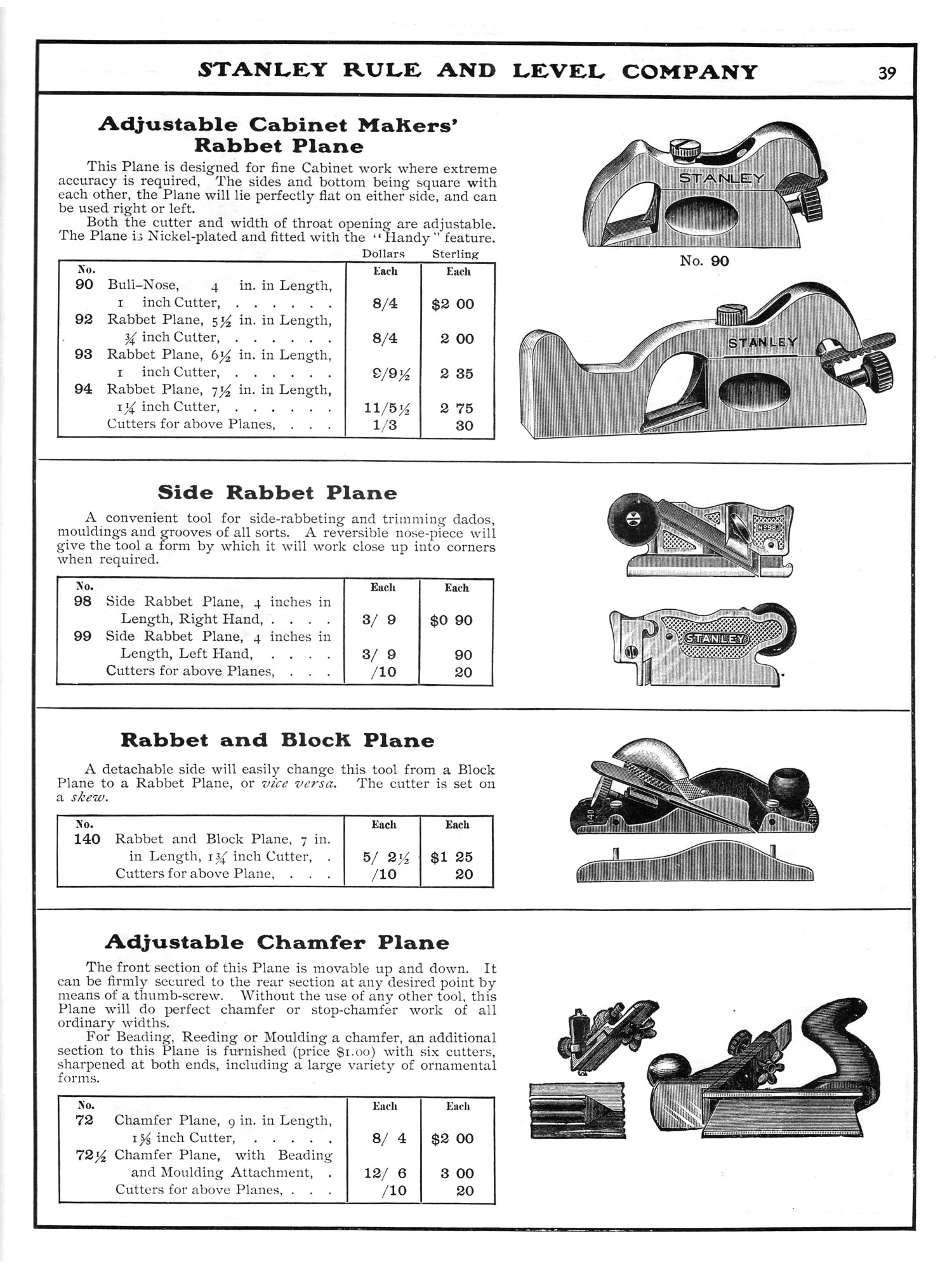 Stanley 1902 Catalog - Handplane Central Stanley 1902 Catalog - Handplane Central